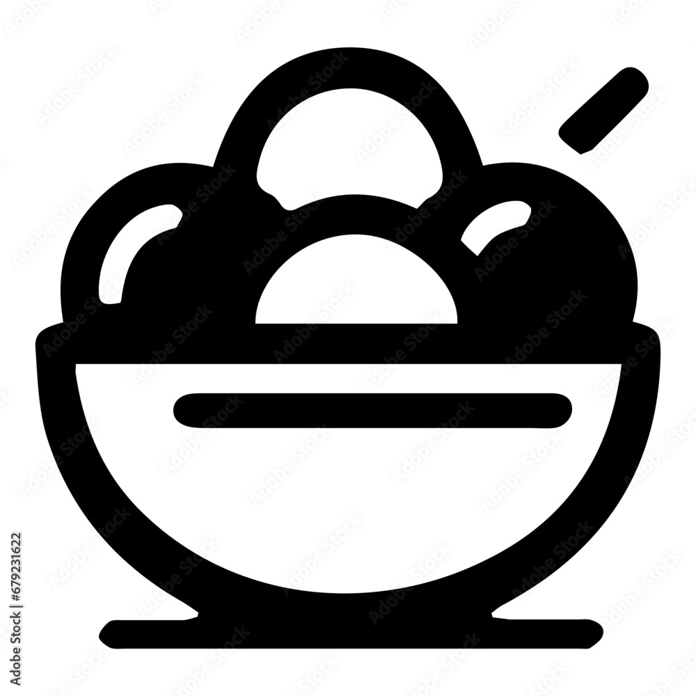 Delightful Sundae Vector Icon - Download Irresistible Ice Cream ...