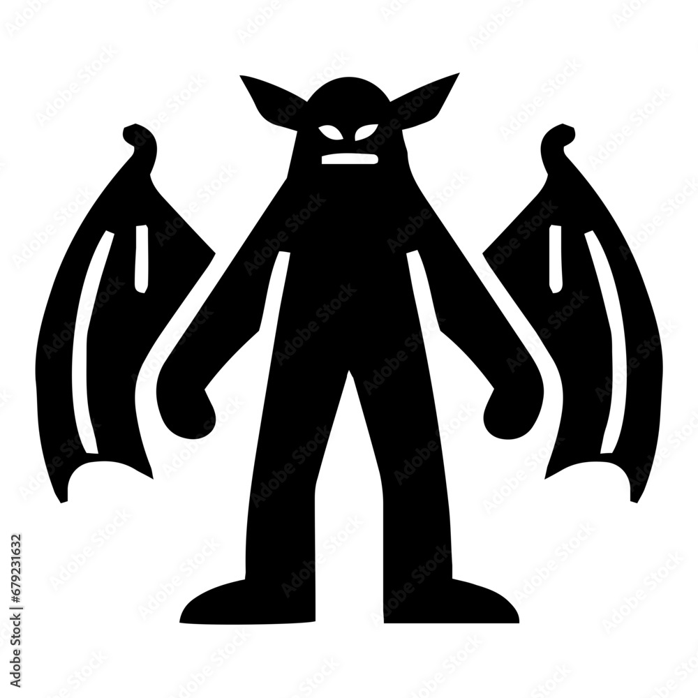 Legendary Jersey Devil Vector Icon - Download Mysterious Cryptid ...