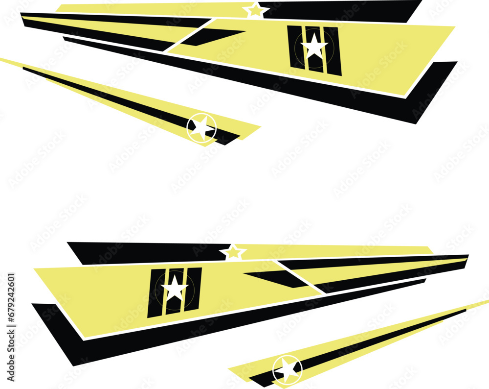 Decals for sports cars and racing cars. Decals on both sides of the ...