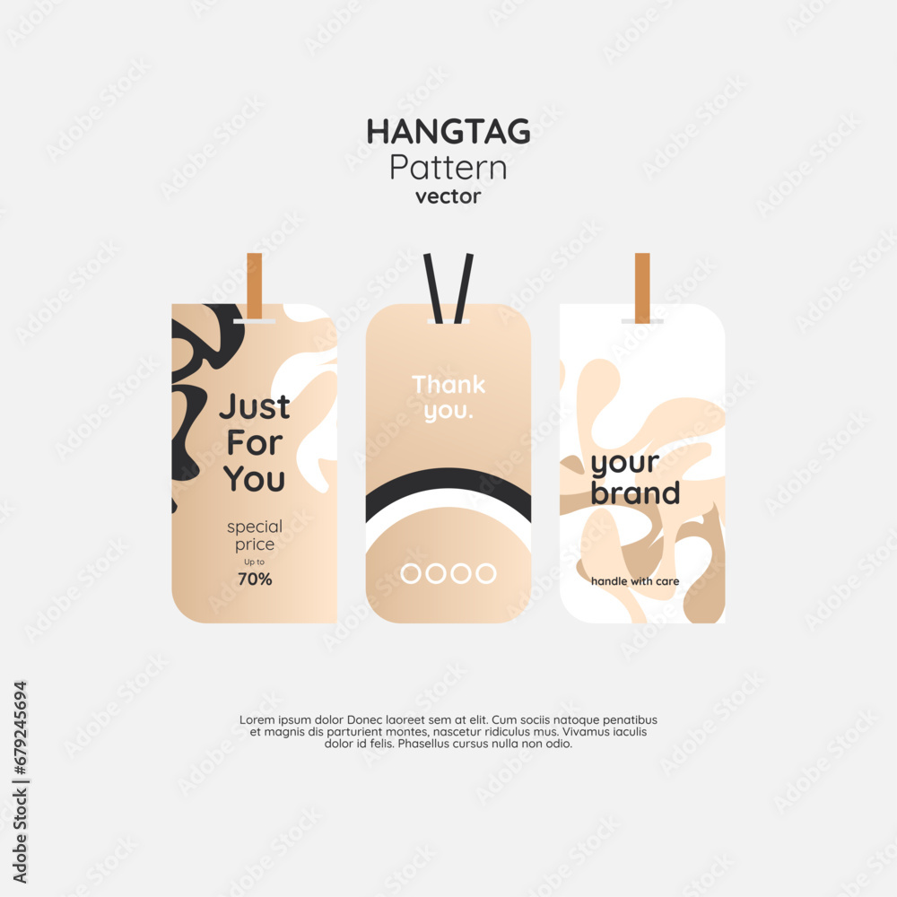Contemporary patterns for hang tags, labels, price tag, sale tag, gift ...