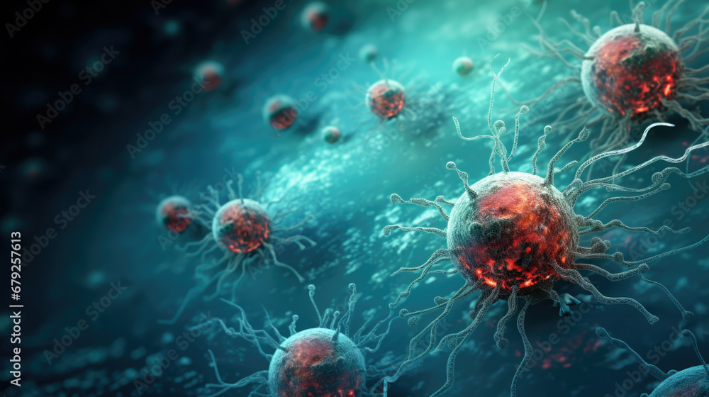 Cell division under a microscope. Cloning Cells. Cell mitosis. Stock ...