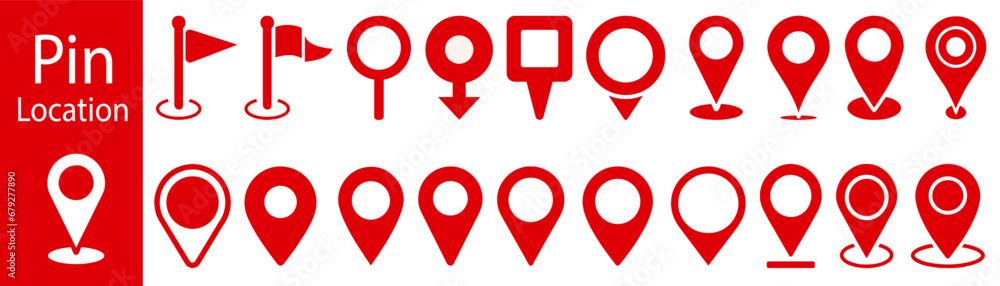 Pin map marker pointer icon. Map pin place marker. Geo Location icon ...