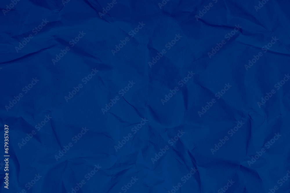 Poster blue crumpled sheet of paper, grunge texture background blue ...