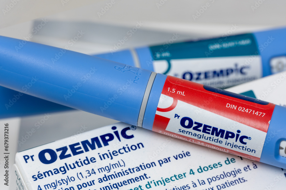 Ozempic semaglutide injection pens and box. Ozempic is a medication for ...