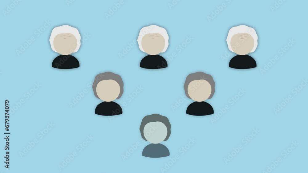 Aging population concept, low birthrate and reproduction issues 4k ...