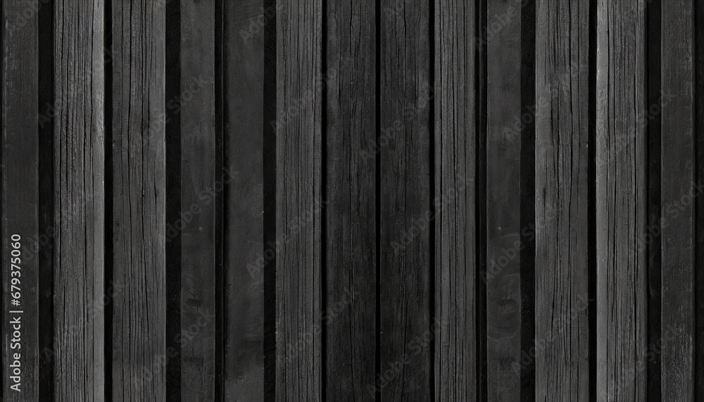 panorama of black wood fence texture and background seamless Stock ...