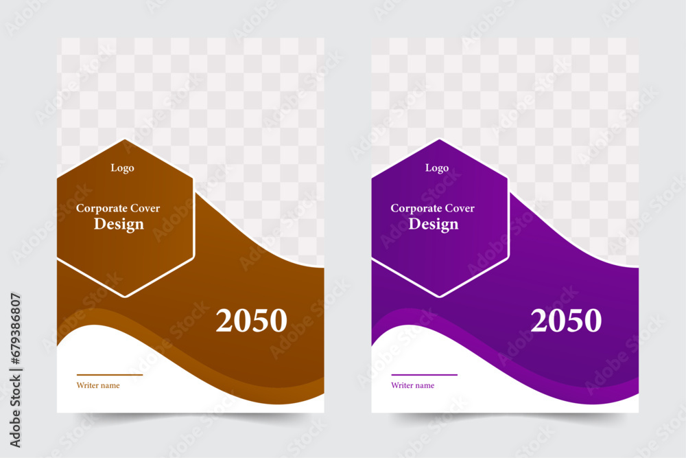 Vetor de Modern Creative book cover A4 size book cover template for ...