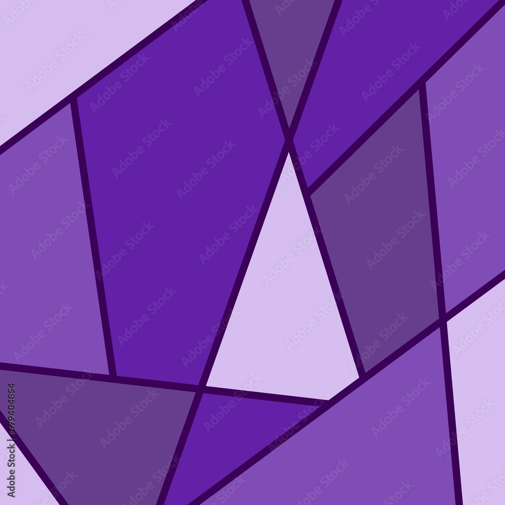 Geometric designs with shapes in different shades of purple and dark ...