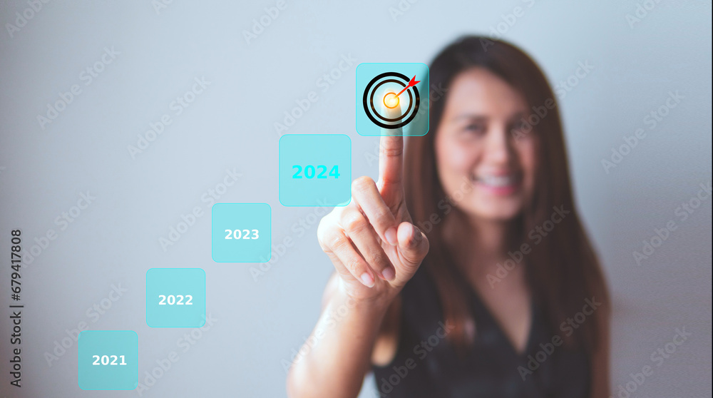 Concept Target plan and business Planning on 2024 year, Goal entry ...