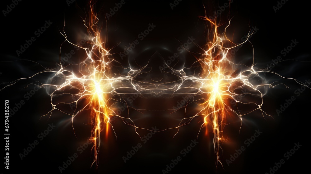 Set Lightning Bolts Transparent Background, Abstract Background, Effect ...