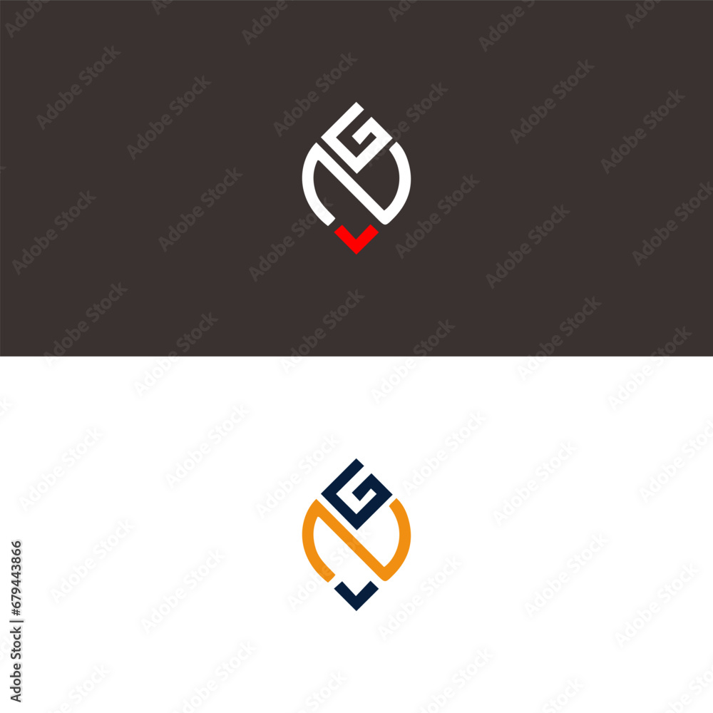 NG logo. N G design. White NG letter. NG, N G letter logo design ...