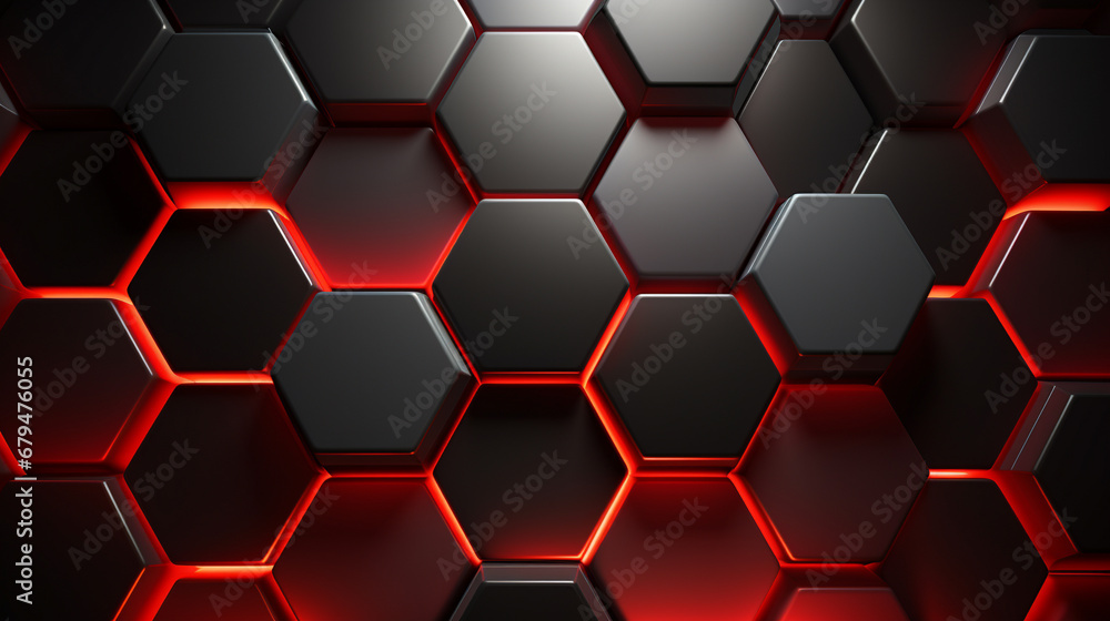 red hexagonal background HD 8K wallpaper Stock Photographic Image Stock ...