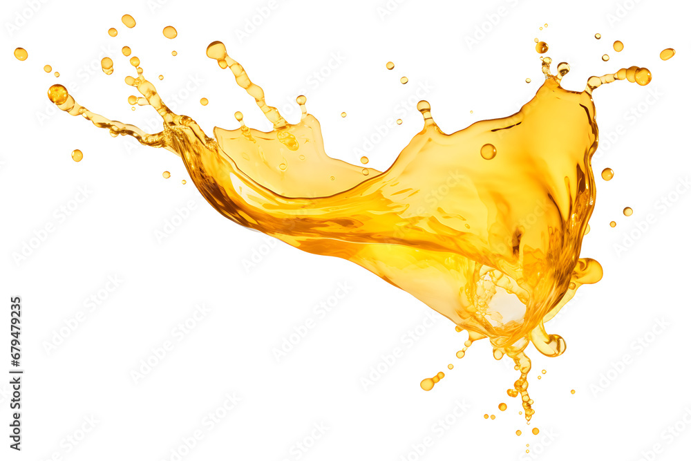 yellow liquid splash isolated on transparent background - design ...