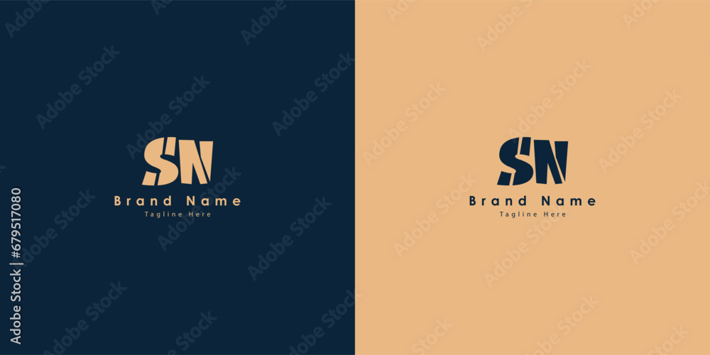 SN Letters vector logo design Stock Vector | Adobe Stock