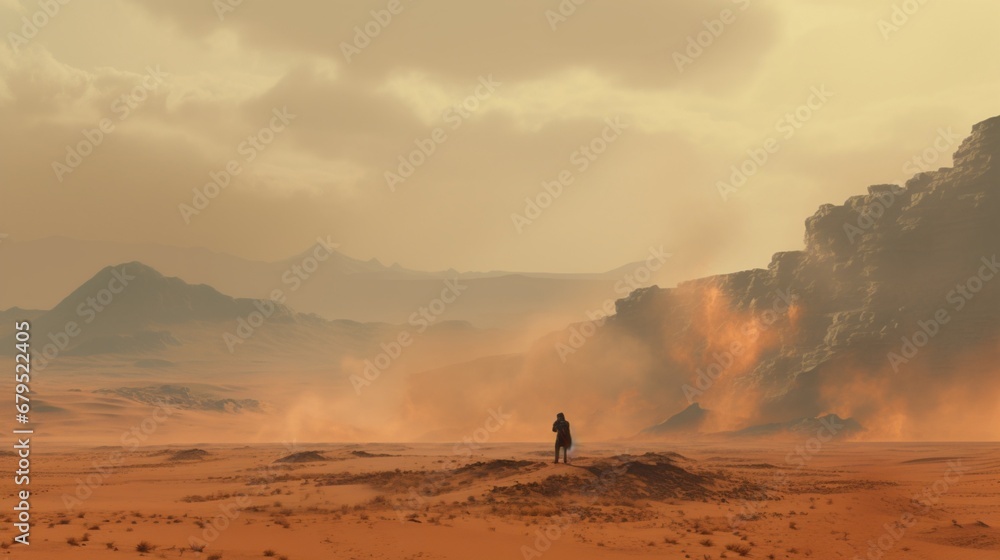 Explore the desert landscape, contending with frequent sandstorms and ...
