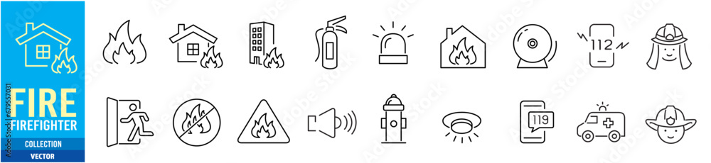Firehose, Fire Alarm systems, Sprinkler, Heat detector, Firefighter ...