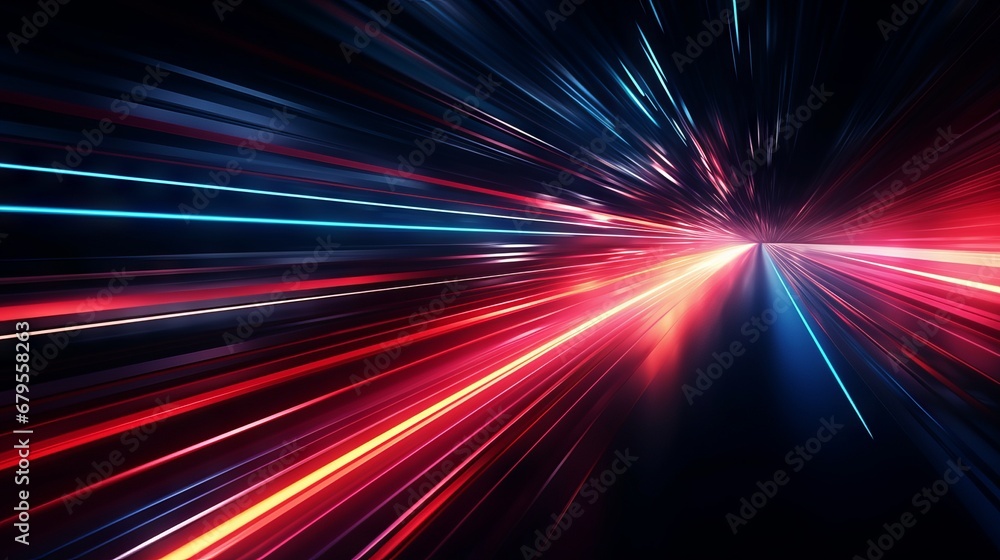 High Speed Flying Lines. Animation in Seamless Looping Traffic. Lines ...