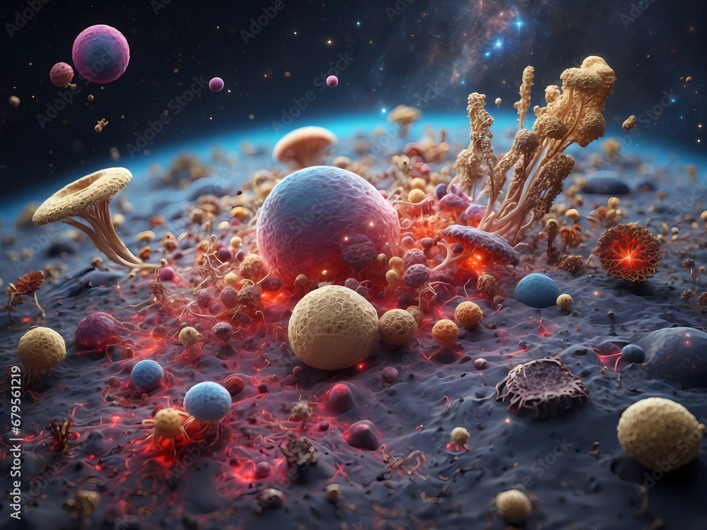 Colorful Gut bacteria, good and bad bacteria microbiome healthy gut ...