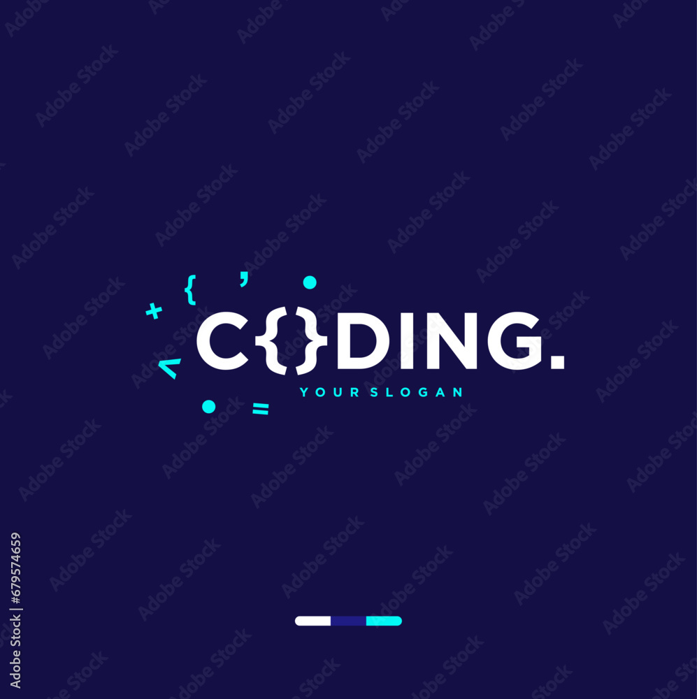 Logo Coding Vector Programmer Logo Icon Technology Symbol Code Logo