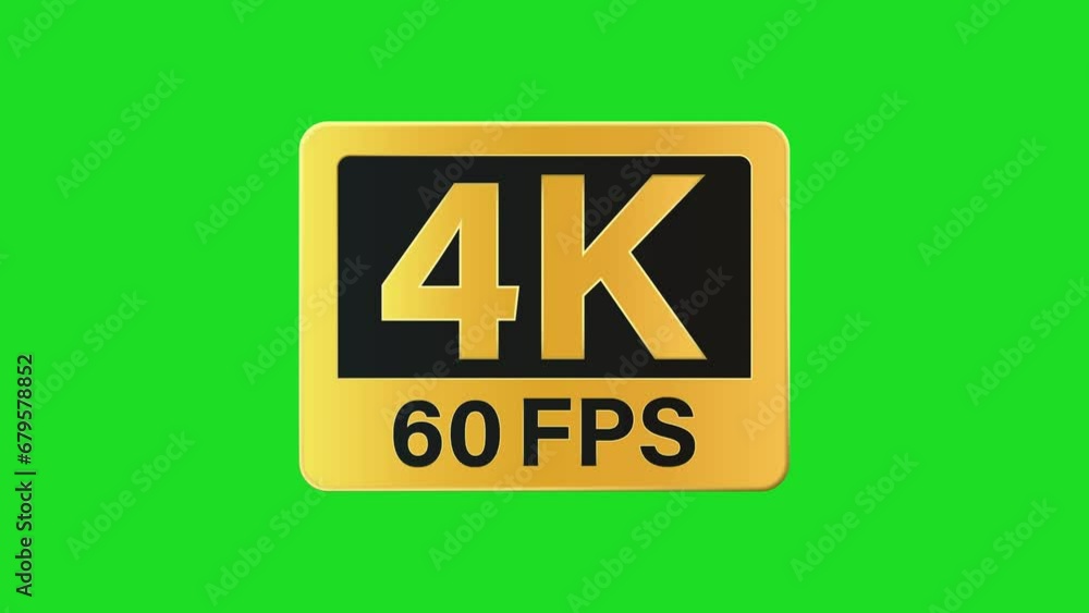 Vidéo Stock 4K 60 FPS sign green screen with metal shine effect loop ...