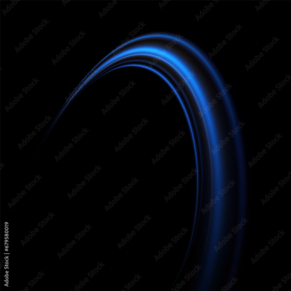 Neon speed lines. Dynamic light motion traces. Light trace wave, trace ...