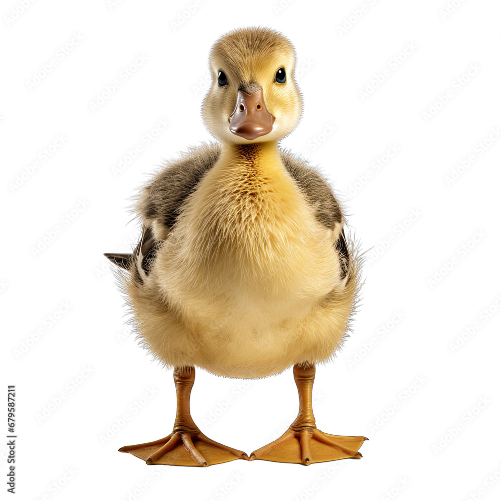 Duckling Front View Isolated on Transparent or White Background, PNG ...