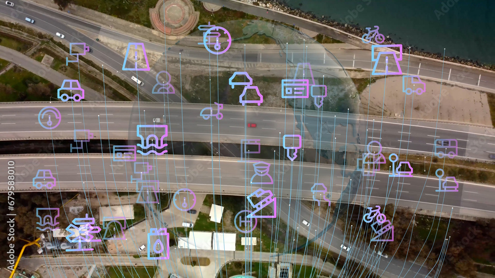 Intelligent Vehicles Cars Communicating Ai Logistic Autonomous Delivery ...