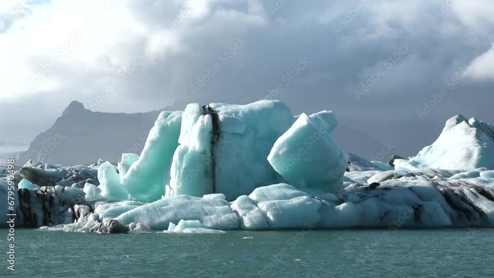 Glaciers and icebergs. Global warming, climate and weather change ...