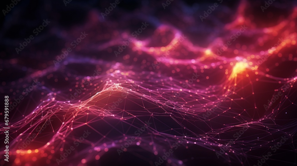 Render designed with Adobe After Effects and Plexus. Tech background ...