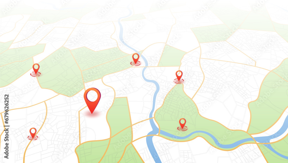 Multiple destinations. Gps tracking map. Track navigation pins on ...