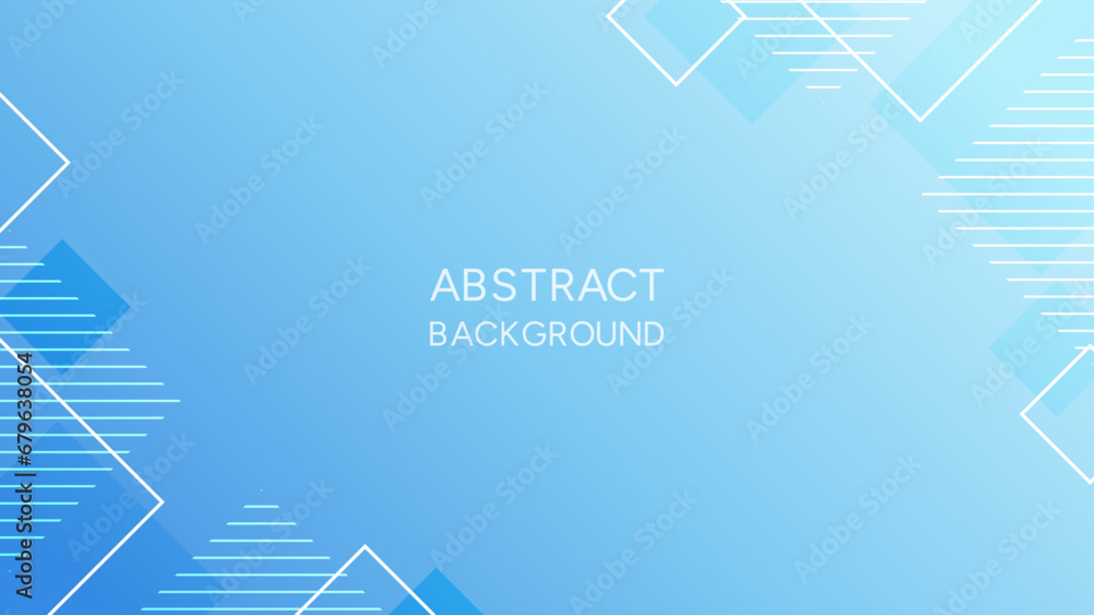 Abstract blue gradient background with geometric shape , minimal style ...