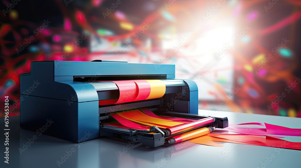 office or professional plotter large format photocopier Stock ...