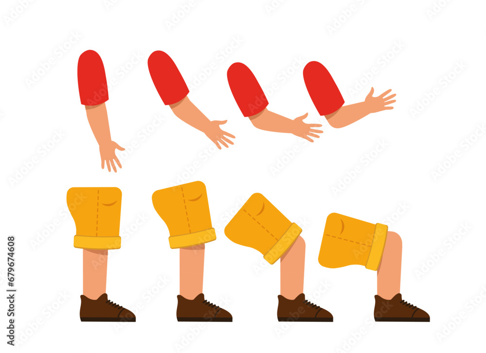 Set of Character Constructor for Animation. Collection of hands and ...