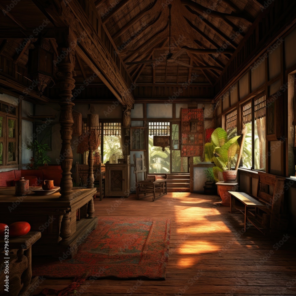 Exploring the Rustic Charm of Kerala's Traditional Homes: A Digital Art ...