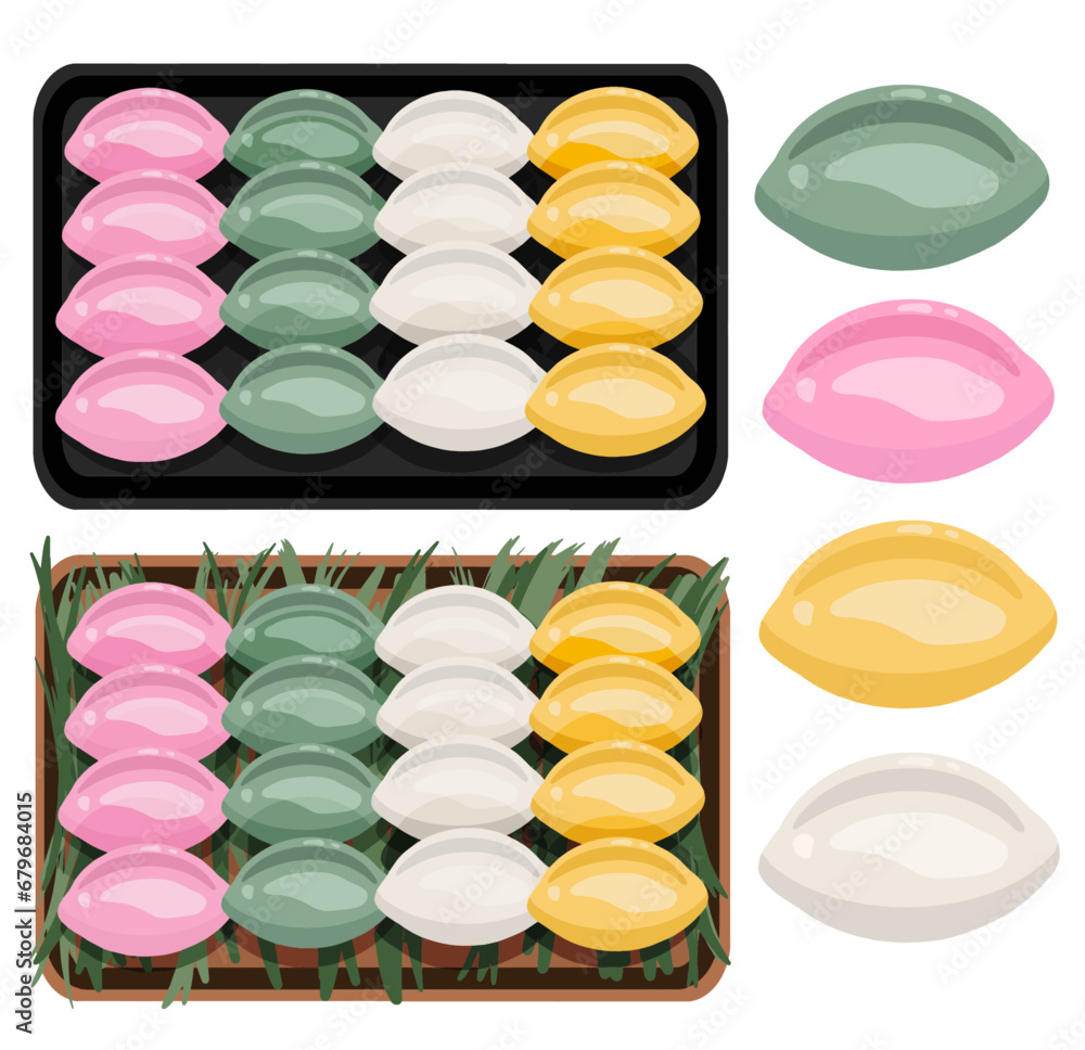 Songpyeon, Half moon shaped rice cakes. Traditional Korean rice cakes ...