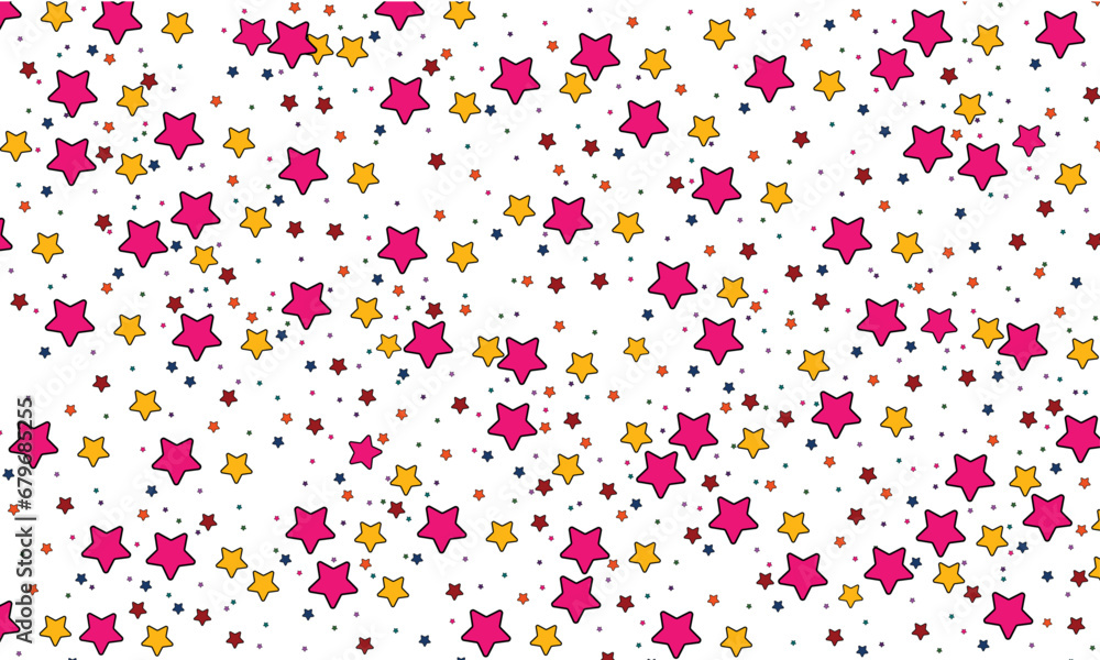 colorful stars background design template, flat style vector ...