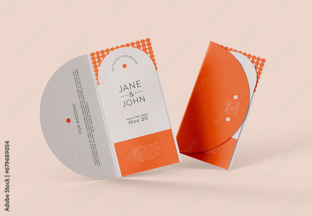 Invitation Paper Mockup Stock Template | Adobe Stock