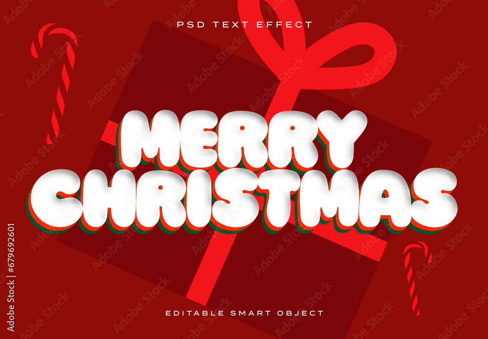 Christmas Text Effect Stock Template | Adobe Stock