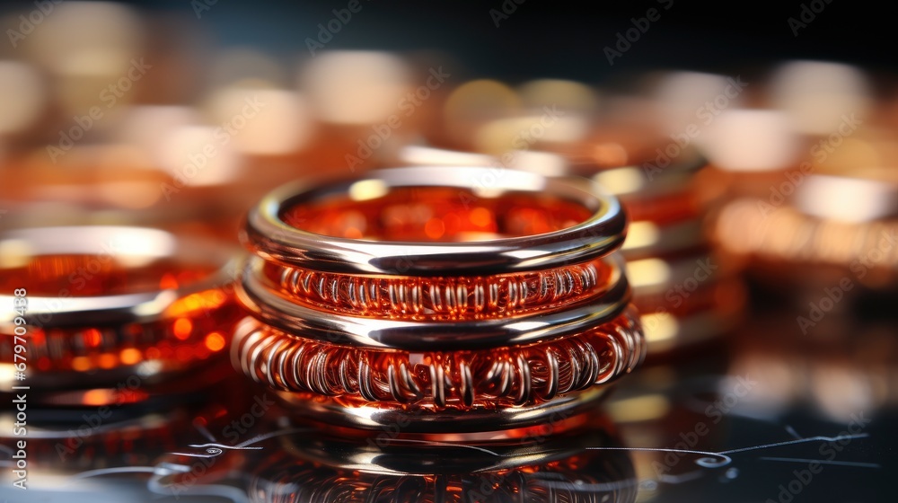 Metal Springs Different Sizes Copper Background, HD, Background ...