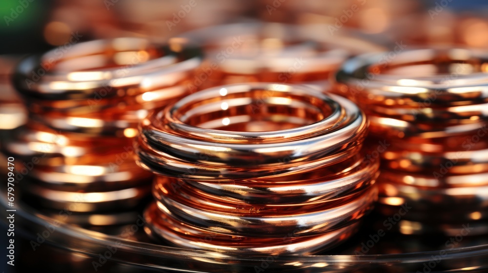 Metal Springs Different Sizes Copper Background, HD, Background ...