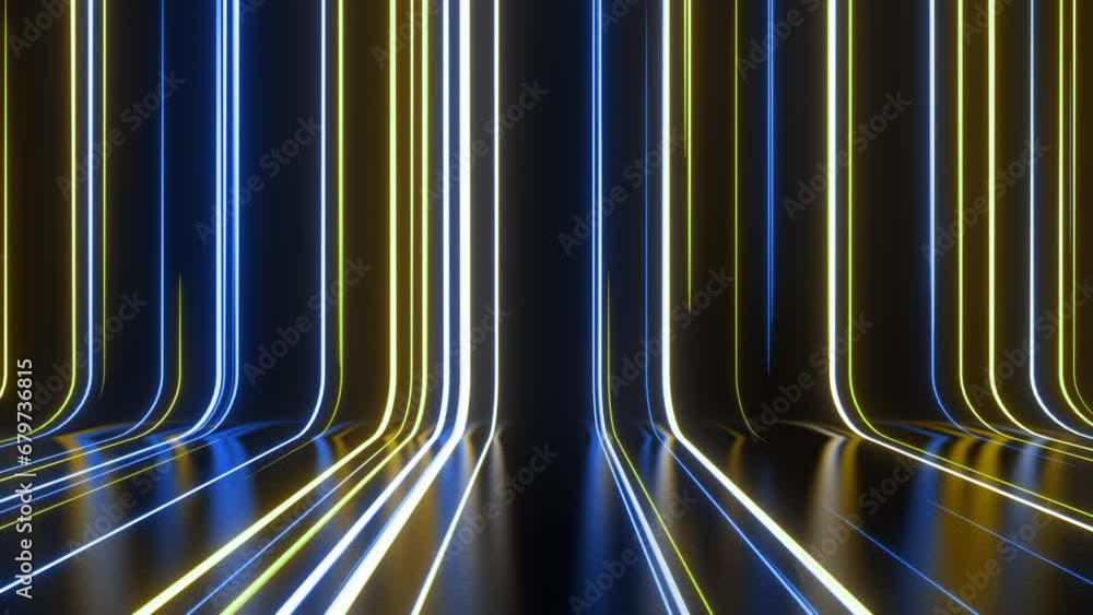 Falling Abstract Colorful Rain Streaks Looping Background. Colorful ...