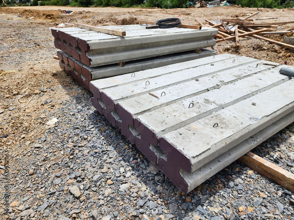 i secton shape piles, reinforced concrete piles, hammered type Commonly ...