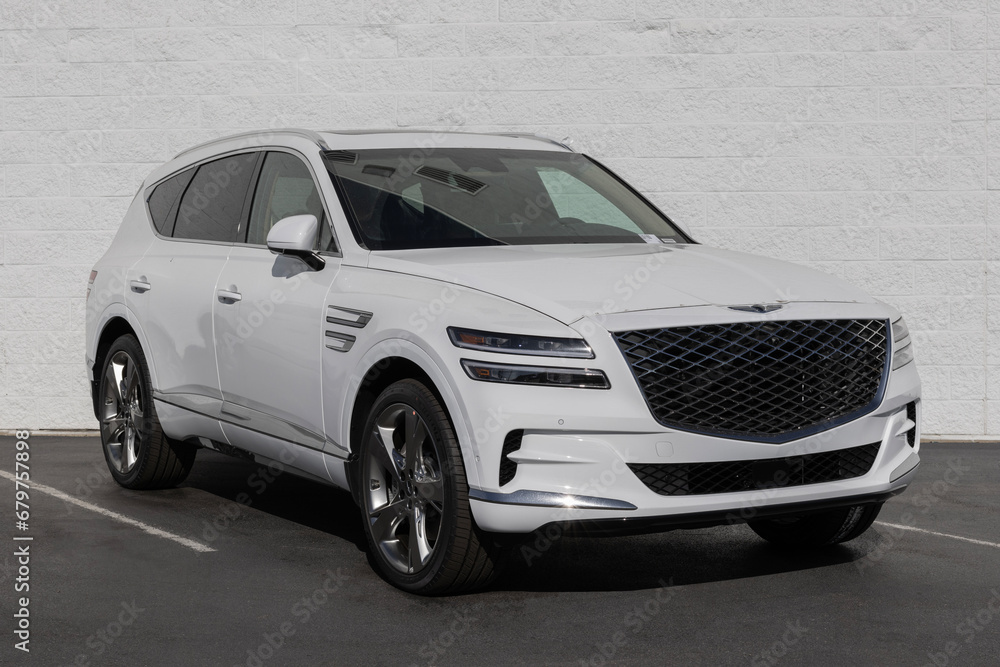 Genesis Hyundai GV80 Luxury SUV display. Genesis offers the GV80 with ...