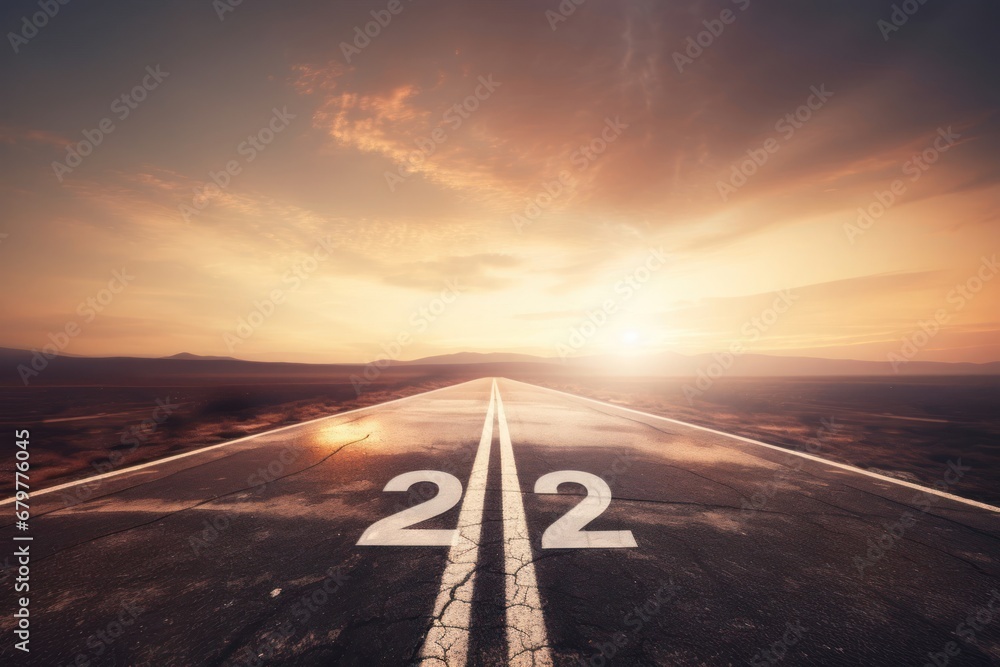 Road Marked with the Number Twenty Two Celebrating the 22nd Birthday ...