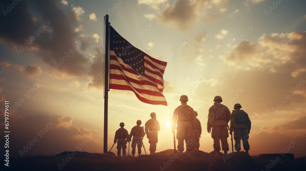 American flag symbolic of patriotism, 4th of july, memorial day ...