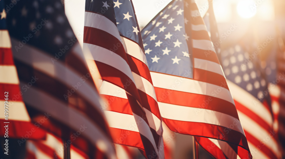 American flag symbolic of patriotism, 4th of july, memorial day ...