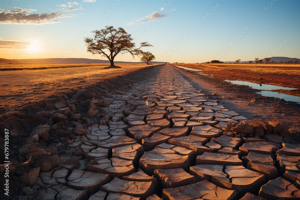 Echoes of drought: The camera captures the haunting beauty of a cracked ...