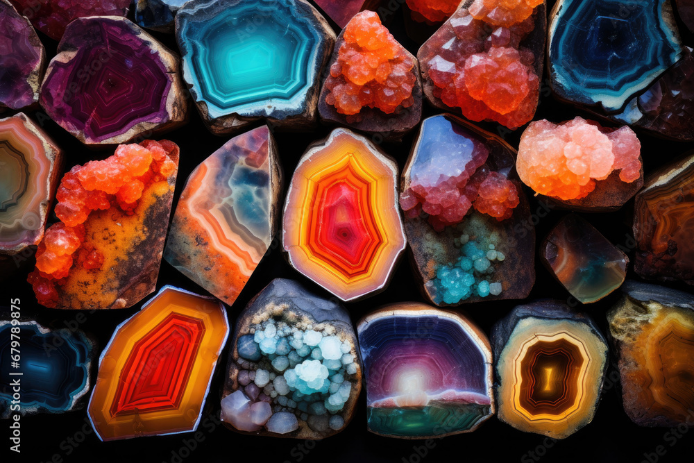Rare and exotic gemstones and minerals Stock Photo | Adobe Stock