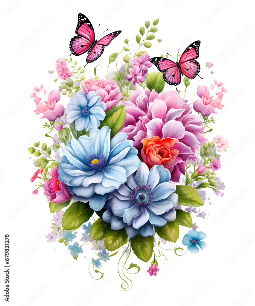 Charming Whimsical Garden Flowers Clipart, Whimsical Garden Scenes ...