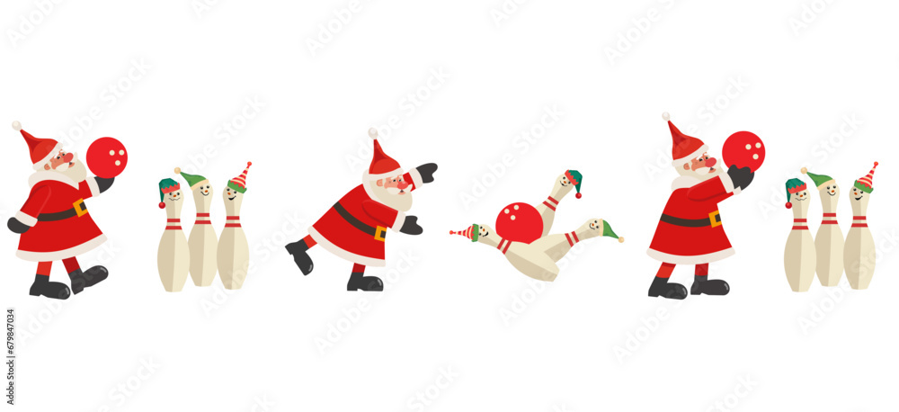 Bowling Pin Border Clip Art